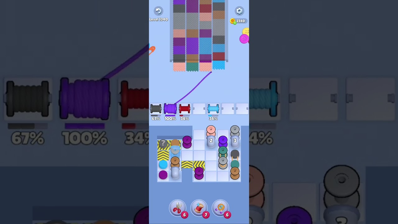 Knit Out Level 1340 Solutions | Step-by-Step Walkthrough - Knit Out Guide